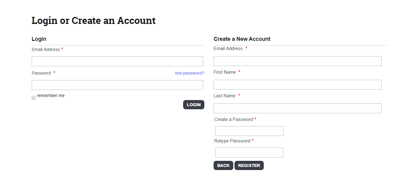 Product Update: Login / Create Account Page | OpenWater
